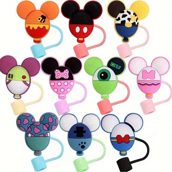 Dining | 5 Disney Mickey Mouse Silicone Straw Cover | Poshmark